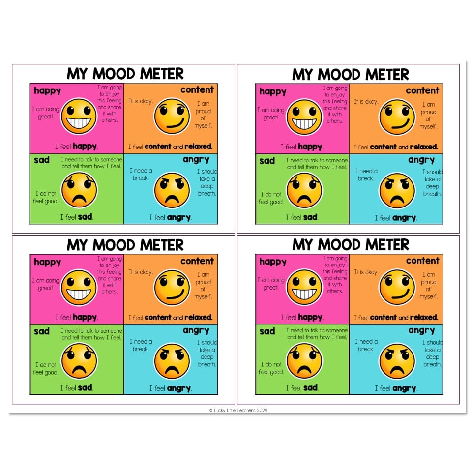 Mood Meter Helper - Lucky Little Learners