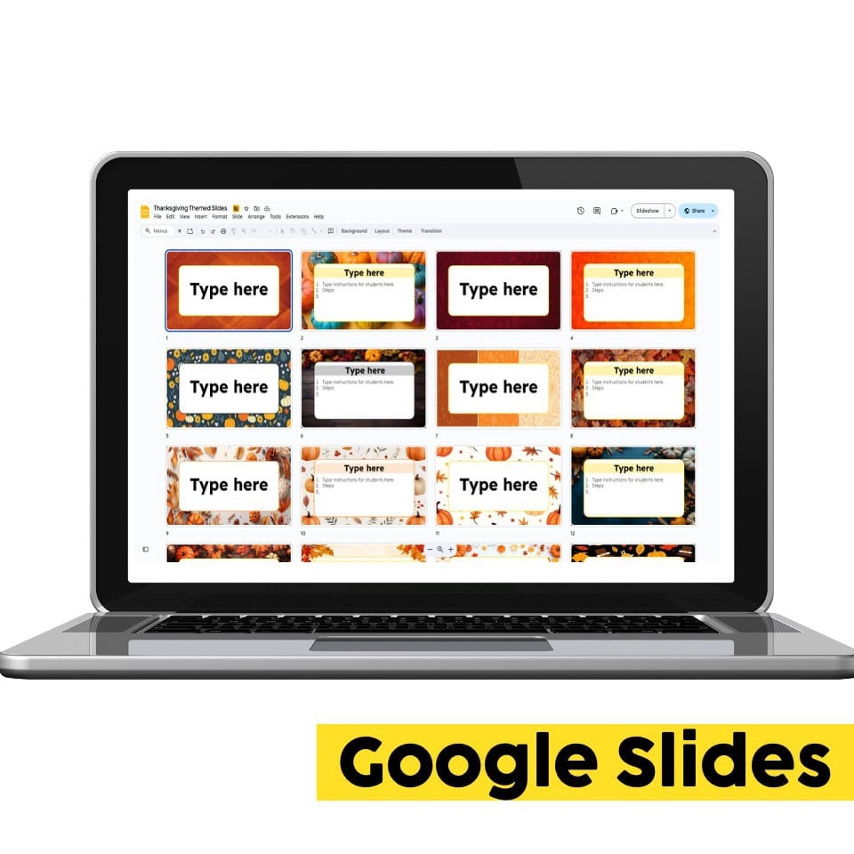 Thanksgiving Themed Daily Slides - Google Slides - Lucky Little Learners