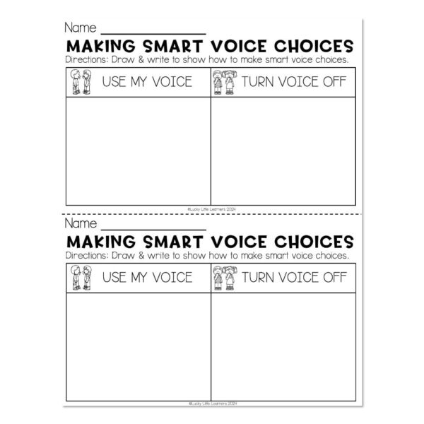 Time to Talk - Behavior - Lesson 1 - Voice Levels - Making Smart Voice ...