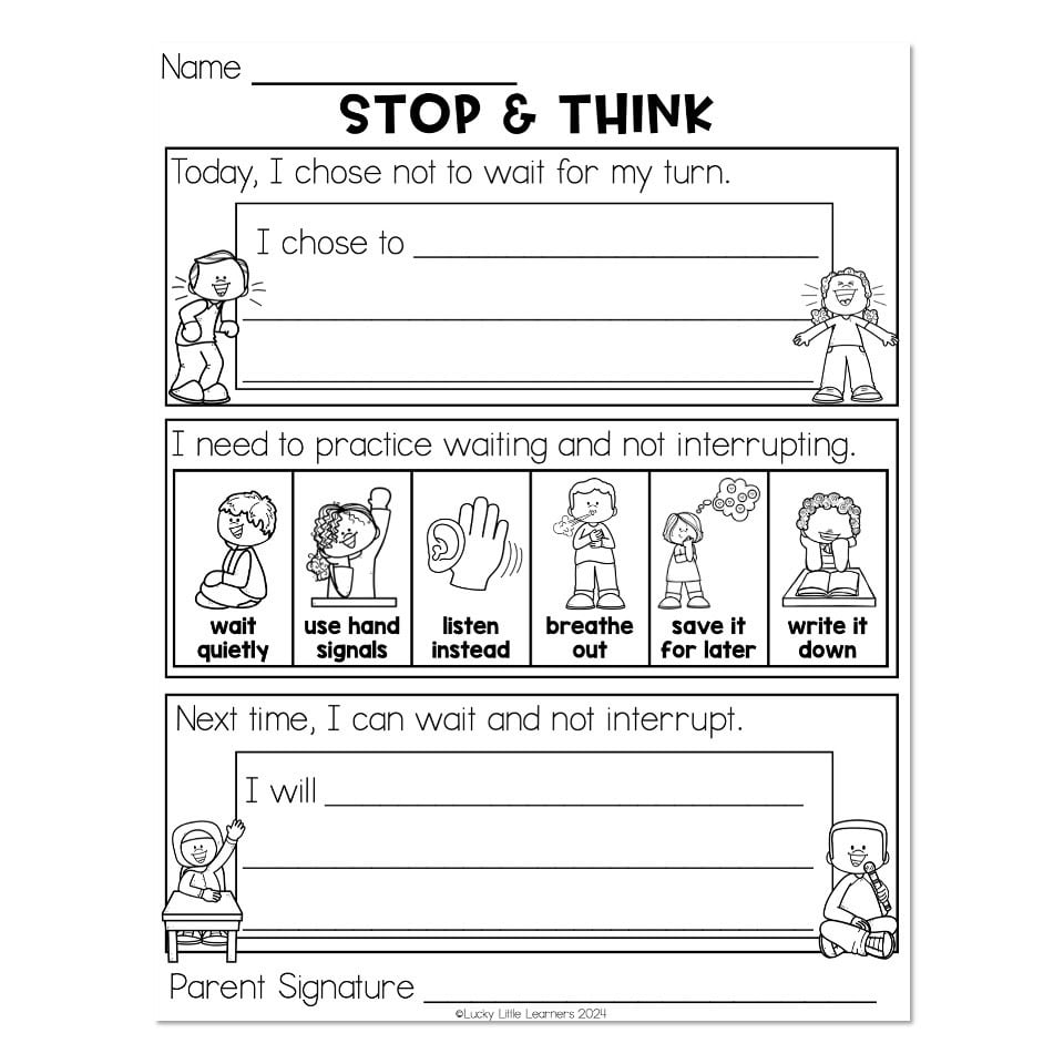 Time to Talk - Behavior - Lesson 3 - Interrupting vs Waiting - Stop and ...