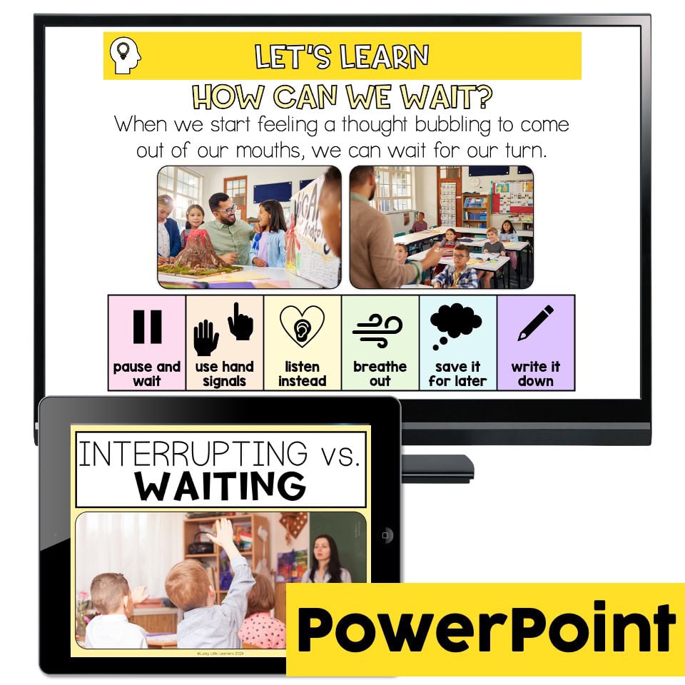 Time to Talk - Behavior - Lesson 3 - Interrupting vs Waiting - Teaching ...