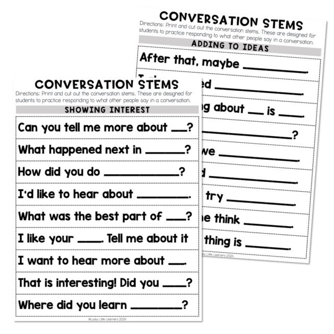 Time to Talk - Behavior - Lesson 4 - Conversation Skills - Conversation ...