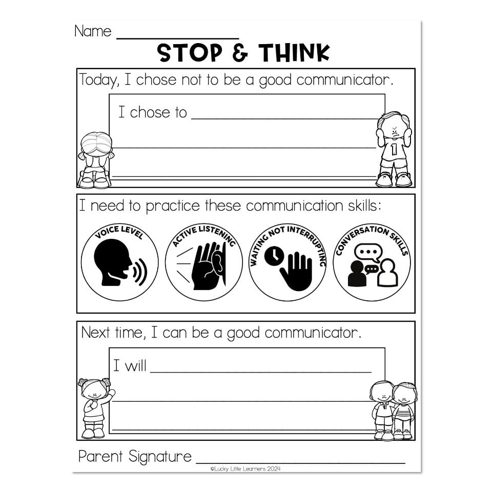 Time to Talk - Behavior - Lesson 5 - Being a Good Communicator - Stop ...
