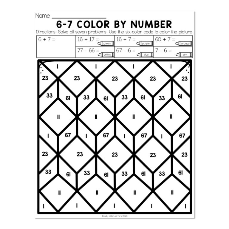 67th Day of School - 6-7 Activities - Addition and Subtraction - 6-7 ...