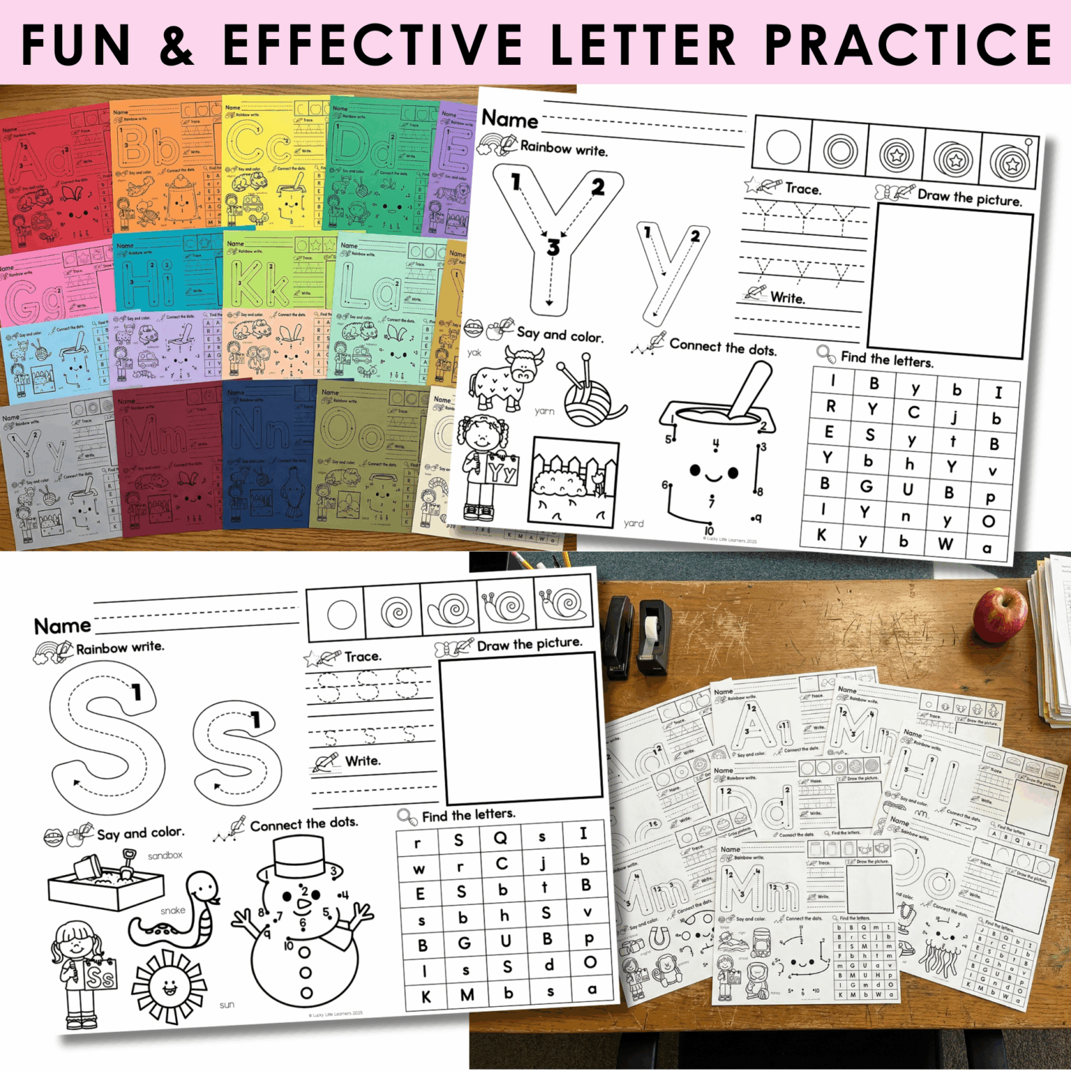 Alphabet Placemats Bundle - Lucky Little Learners