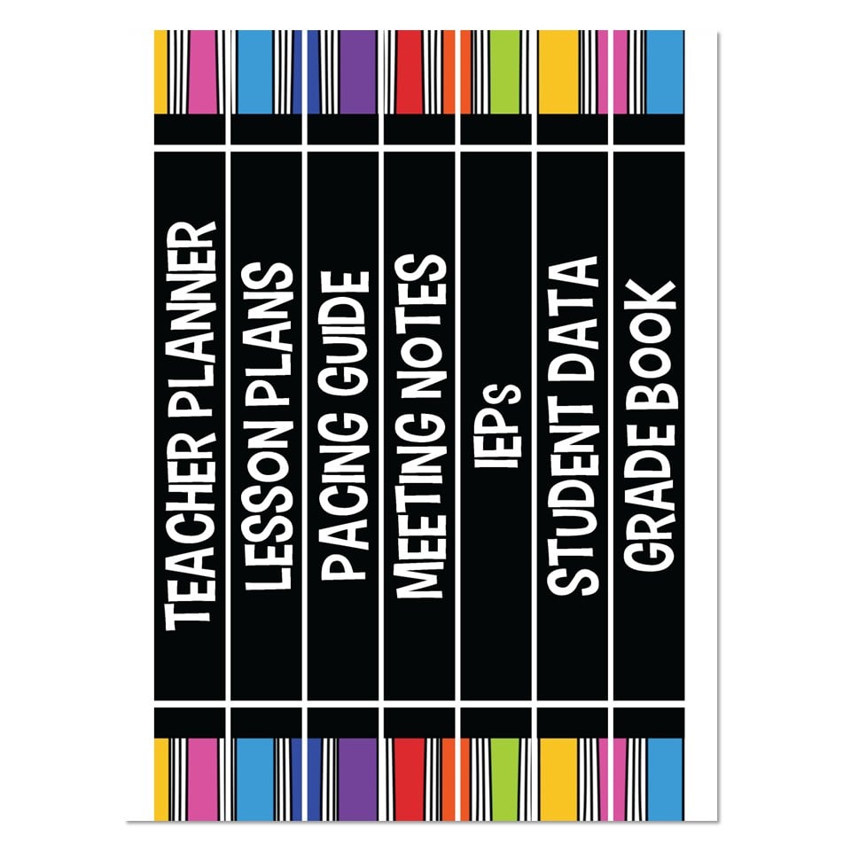 Classroom Organization Labels - Binder Spines - Lucky Little Learners