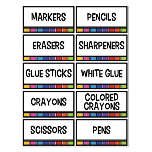 Classroom Organization Labels - Classroom Organization - Small - Lucky ...