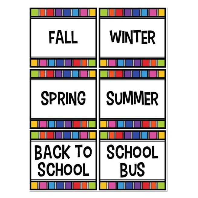 Classroom Organization Labels - Library - Large - Lucky Little Learners