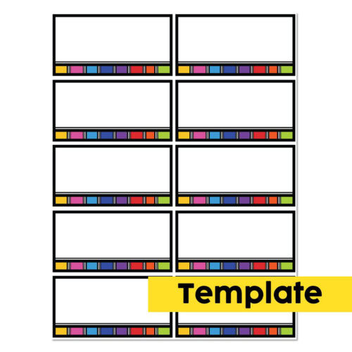 Classroom Organization Labels - Template - Small - Lucky Little Learners