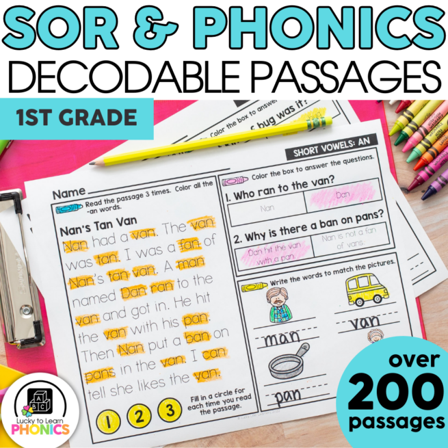 1st Grade Decodable Passages Bundle - Lucky Little Learners