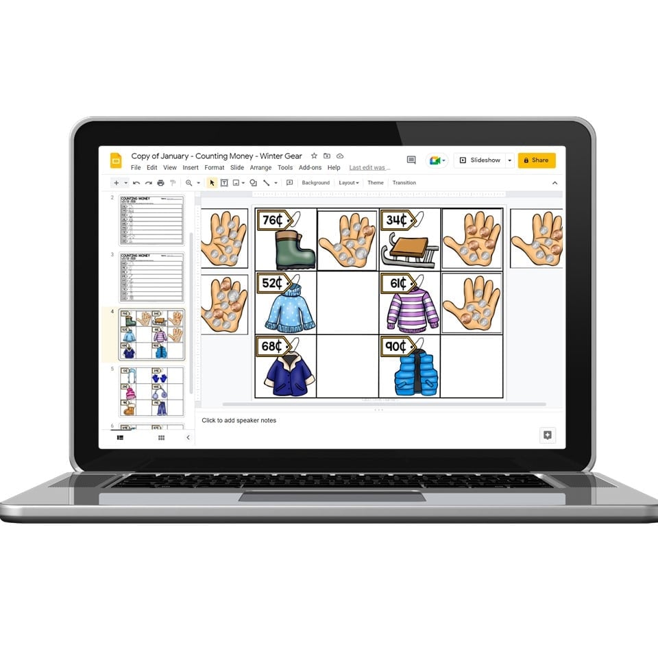 Digital - 1st Grade January Math Center - Counting Money - Lucky Little ...