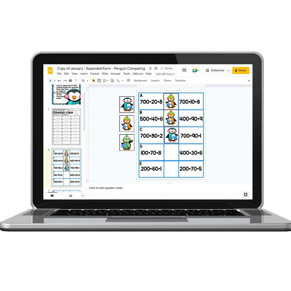 Digital - 2nd Grade January Math Center - Expanded Form - Lucky Little ...