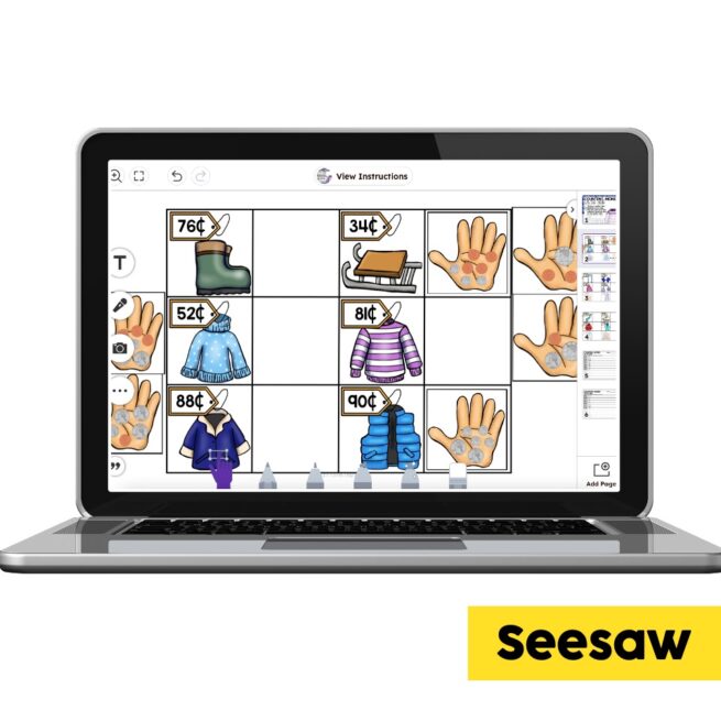 Digital Seesaw - 2nd Grade January Math Center - Counting Money - Lucky ...
