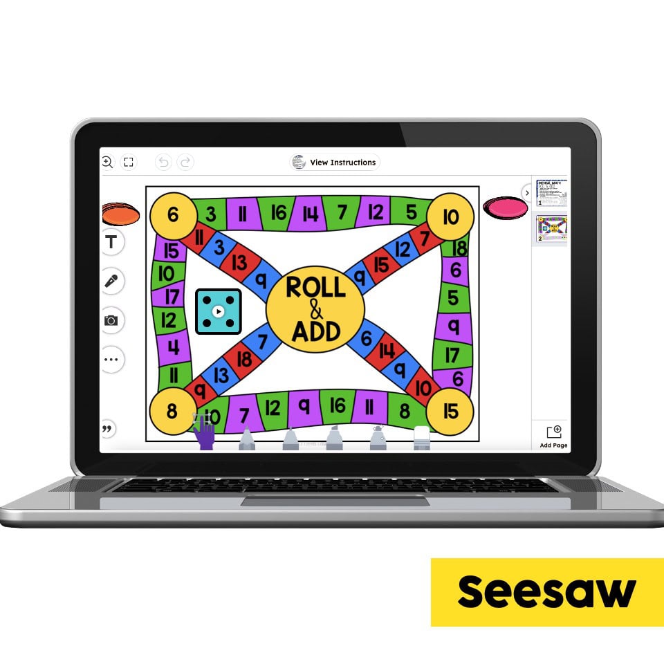 Digital Seesaw - 2nd Grade January Math Center - Mental Math - Lucky ...