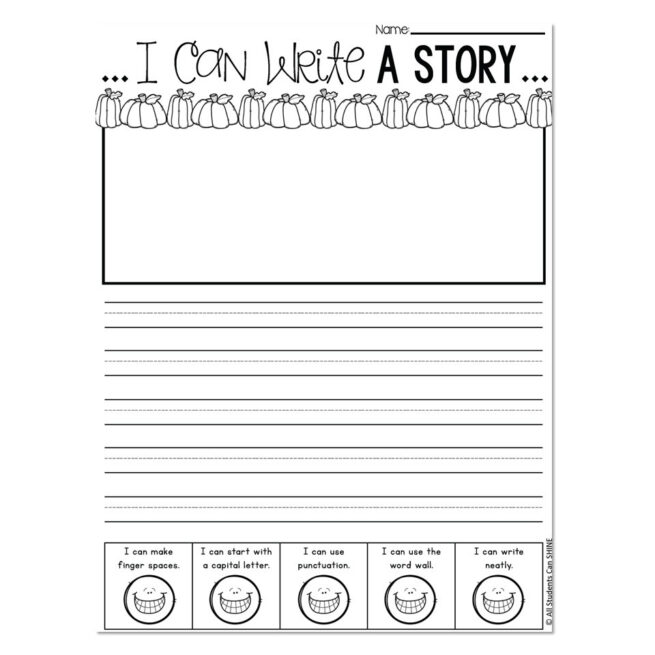 Fall Writer's Workshop - Draw and Write a Story - Lucky Little Learners