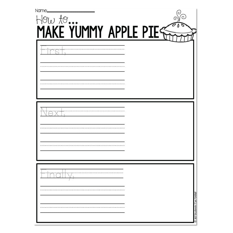 Fall Writer's Workshop - How to Make Yummy Apple Pie - Lucky Little ...