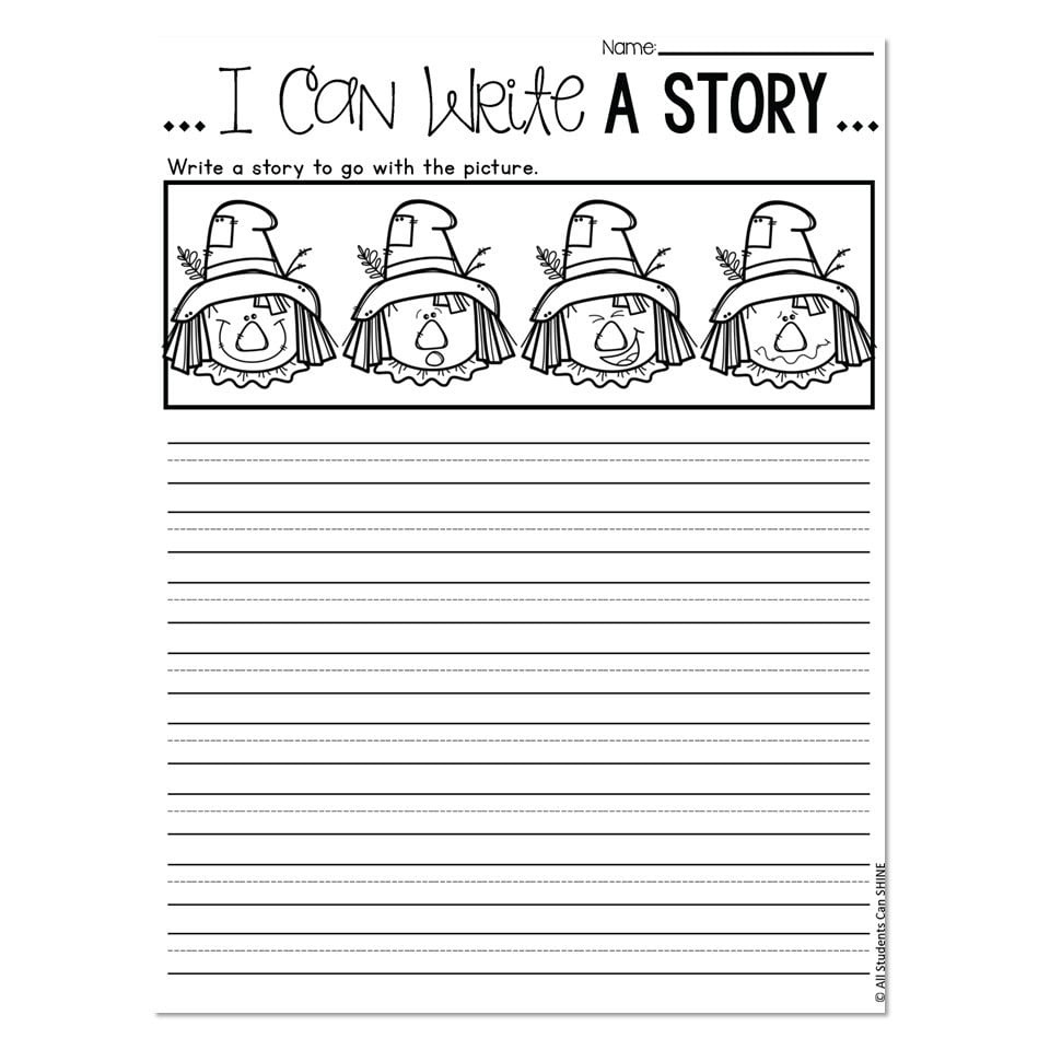 Fall Writer's Workshop - Picture Writing Prompts - Lucky Little Learners