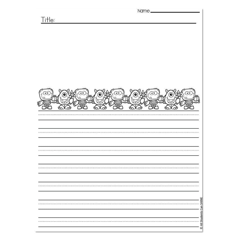 Fall Writer's Workshop - Writing Page Templates - Lucky Little Learners