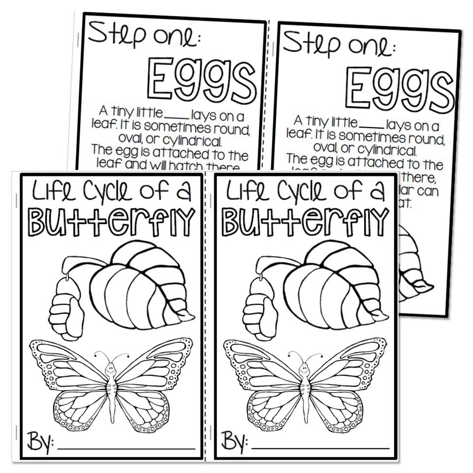 Life Cycles Unit - Mini Reader - Butterfly - Lucky Little Learners