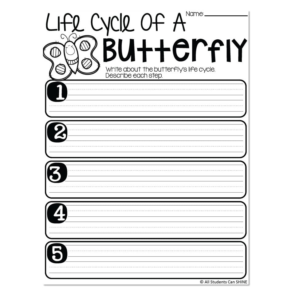 Life Cycles Unit - Sequence Writing - Lucky Little Learners