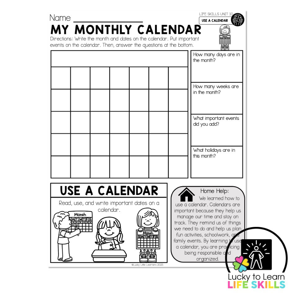 Lucky to Learn Life Skills - Unit 10 Organization and Time Management ...