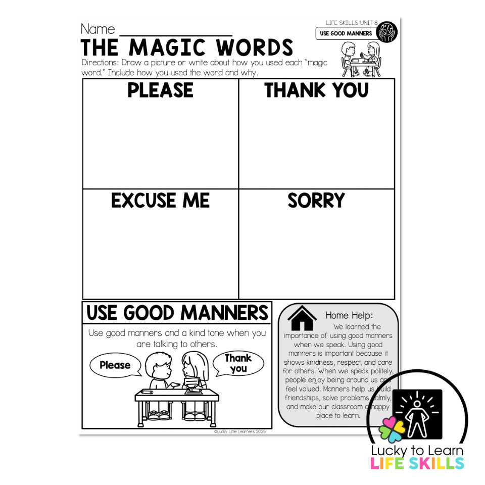 Lucky to Learn Life Skills - Unit 8 Communication and Kindness - Use ...