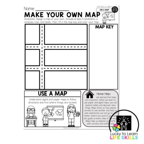 Lucky to Learn Life Skills - Unit 9 Technology and Tools - Use a Map ...