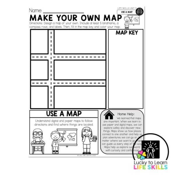 Lucky to Learn Life Skills - Unit 9 Technology and Tools - Use a Map ...