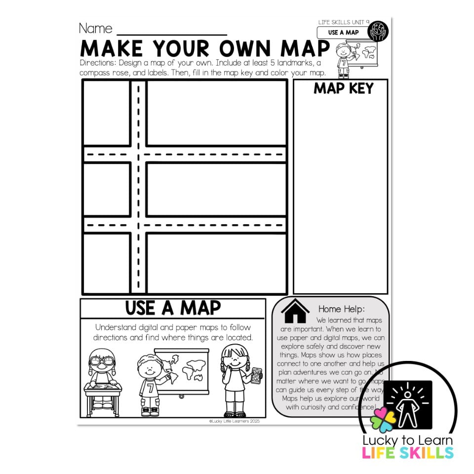 Lucky to Learn Life Skills - Unit 9 Technology and Tools - Use a Map ...