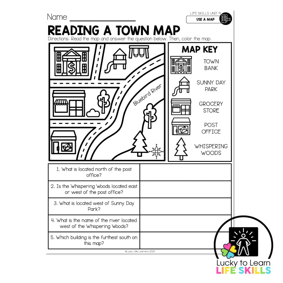 Lucky to Learn Life Skills - Unit 9 Technology and Tools - Use a Map ...