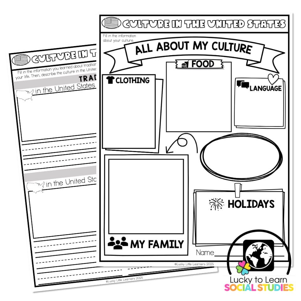 Lucky to Learn Social Studies - Culture in the United States - One ...