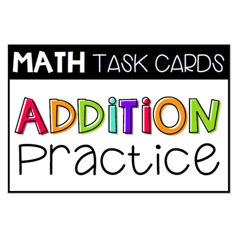 Math Task Cards - Addition - Label - Lucky Little Learners
