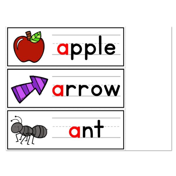 Phonics Word Wall - Beginning Letter Sounds with Pictures - Lucky ...