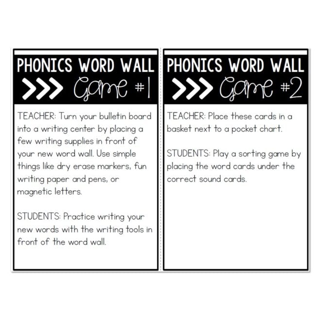 Phonics Word Wall - Phonics Games - Lucky Little Learners