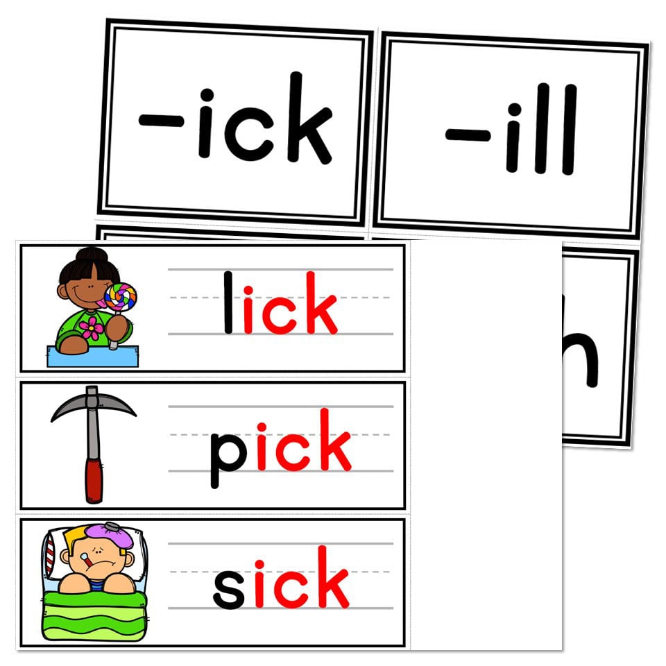 Phonics Word Wall - Short I - Lucky Little Learners