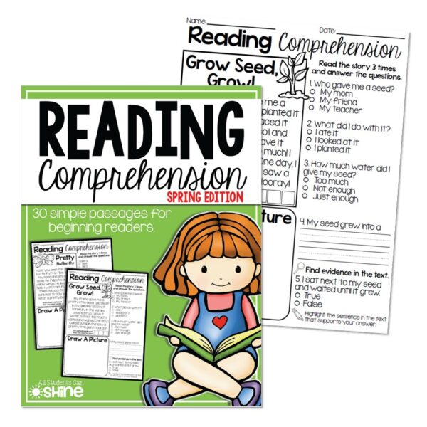 Reading Comprehension Passages and Questions - Kindergarten and 1st ...