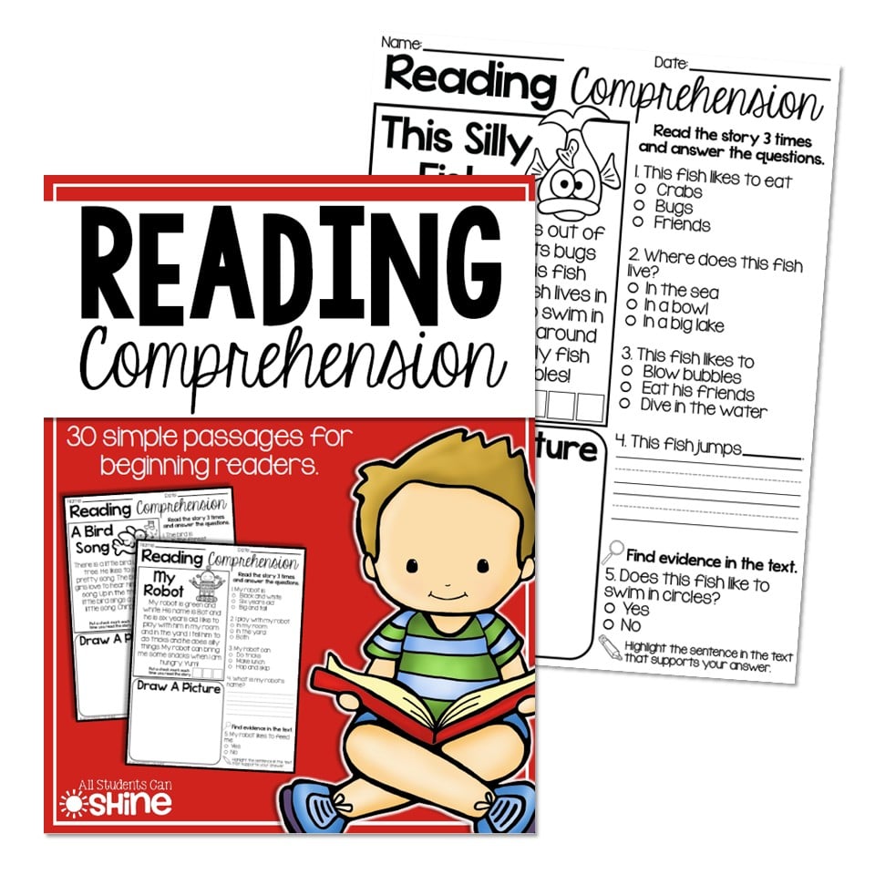 Reading Comprehension Passages and Questions - Kindergarten and 1st ...