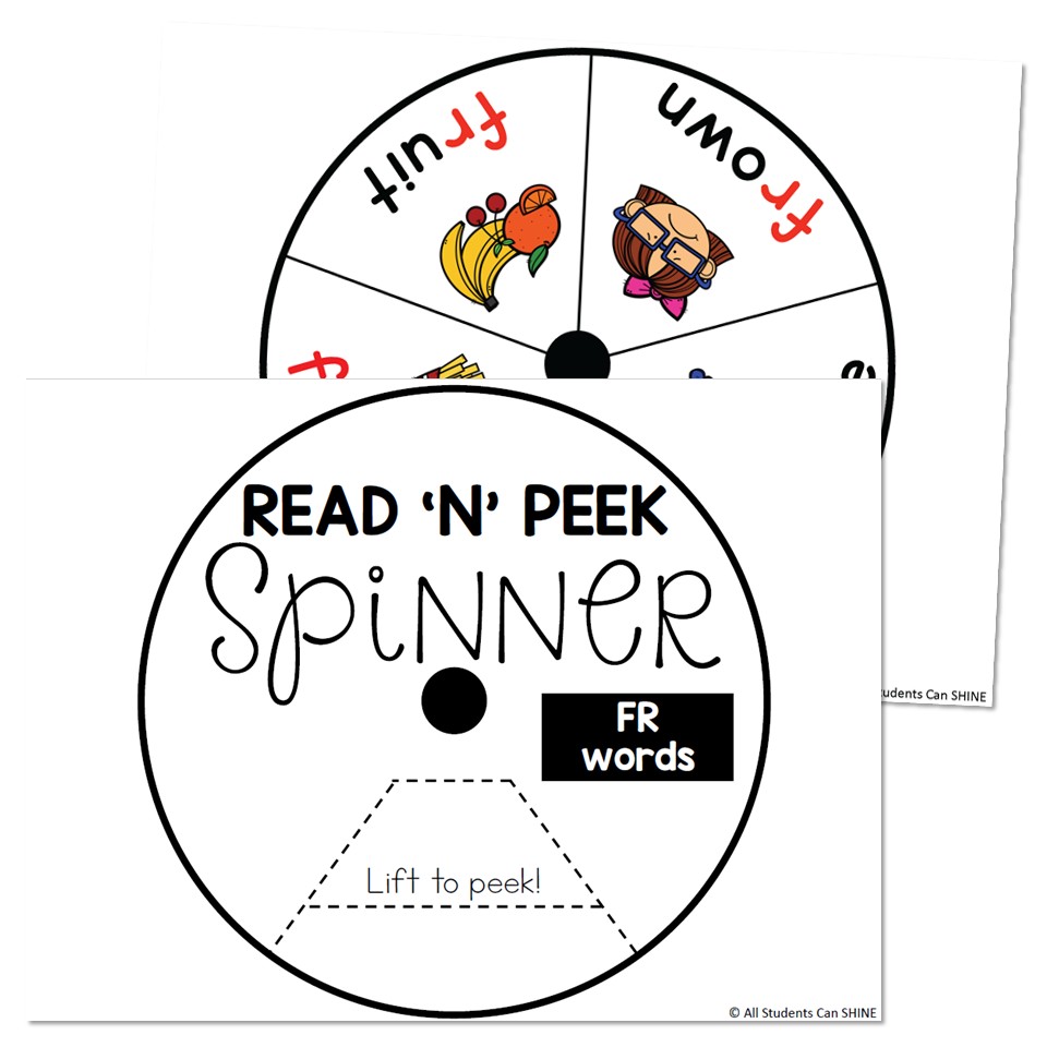 Reading and Phonics Spinners - Blends - FR - Lucky Little Learners