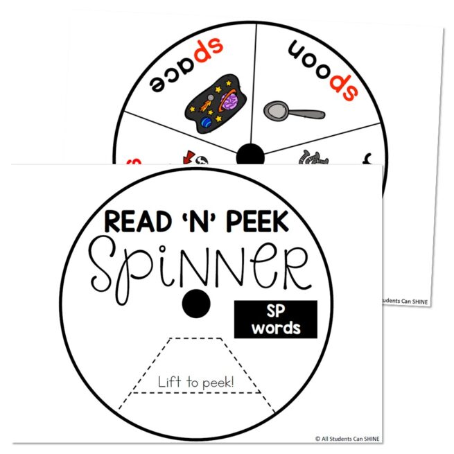 Reading and Phonics Spinners - Blends - SP - Lucky Little Learners
