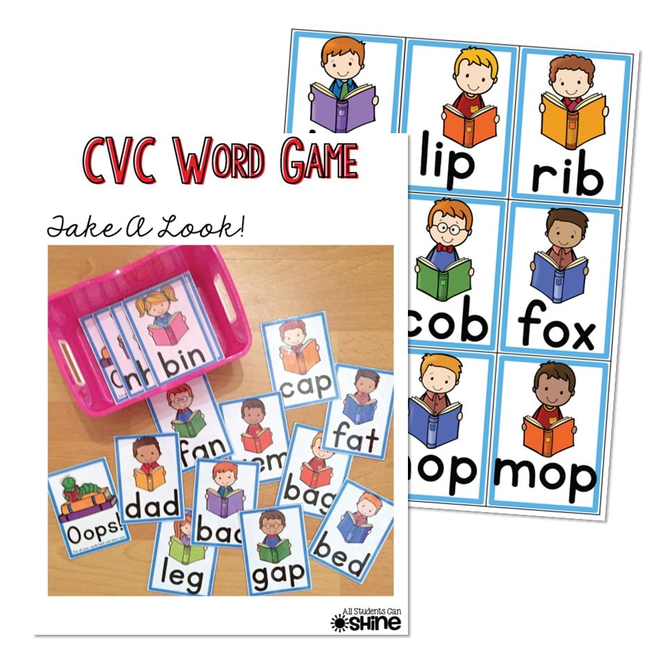 Small Group Reading Activities - Phonics - CVC Word Game - Lucky Little ...