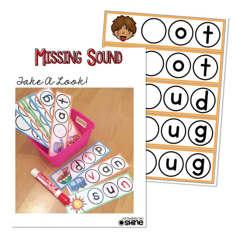 Small Group Reading Activities - Phonics - Missing Sound - Lucky Little ...
