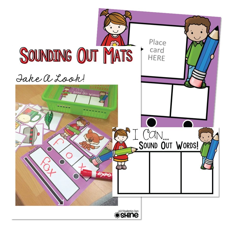 Small Group Reading Activities - Phonics - Sounding Out Mats - Lucky ...