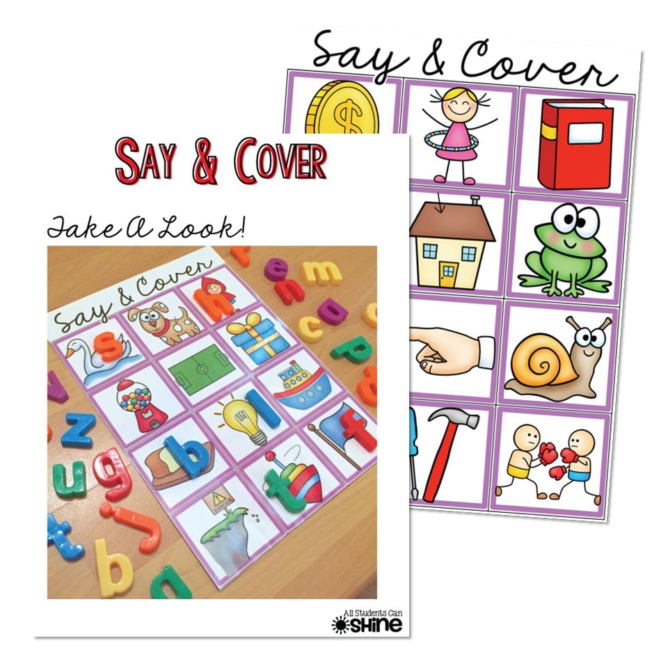 Small Group Reading Activities - Phonics - Say and Cover - Lucky Little ...