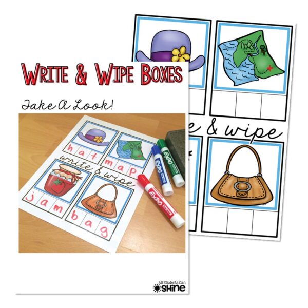 Small Group Reading Activities - Phonics - Write and Wipe Boxes - Lucky ...