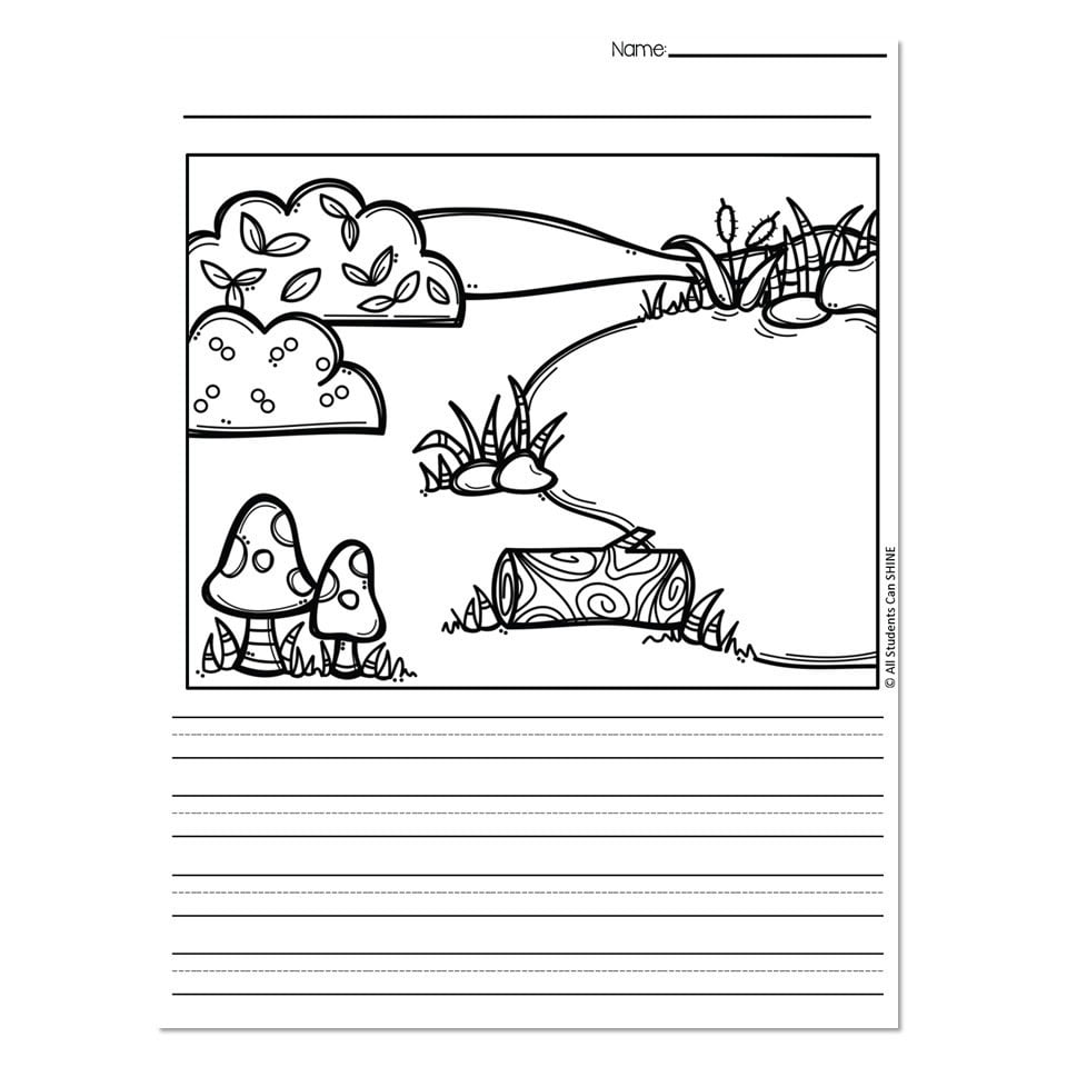 Spring Writer's Workshop - Color and Write Pages - Lucky Little Learners