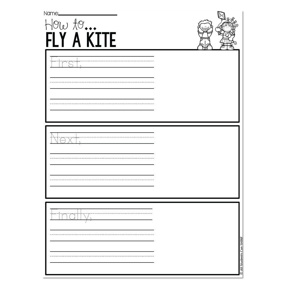 Spring Writer's Workshop - How to Fly a Kite - Lucky Little Learners