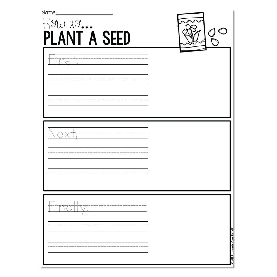 Spring Writer's Workshop - How to Plant a Seed - Lucky Little Learners