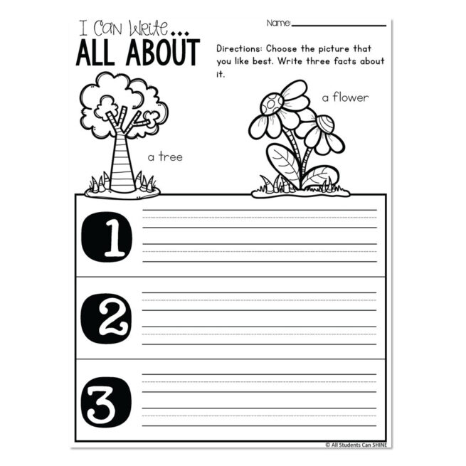 Spring Writer's Workshop - I Can Write All About Plants - Lucky Little ...