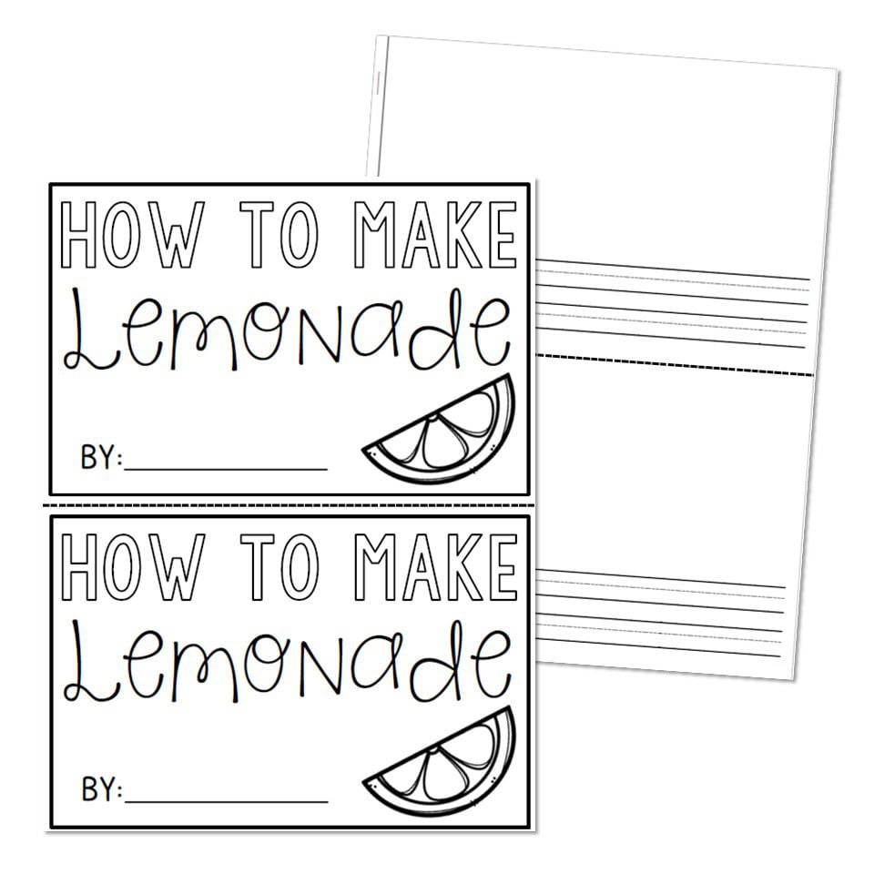 Summer Writer's Workshop - How to Make Lemonade Mini Book - Lucky ...