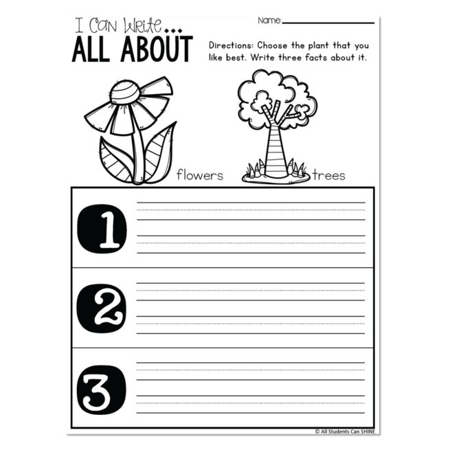 Summer Writer's Workshop - I Can Write All About Plants - Lucky Little ...
